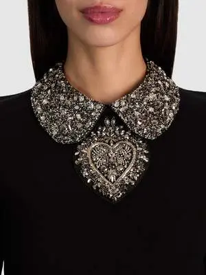 Alice + Olivia Porla Embellished Collared Sweater