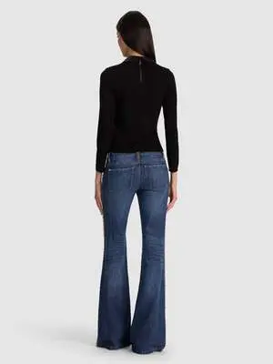 Alice + Olivia Porla Embellished Collared Sweater