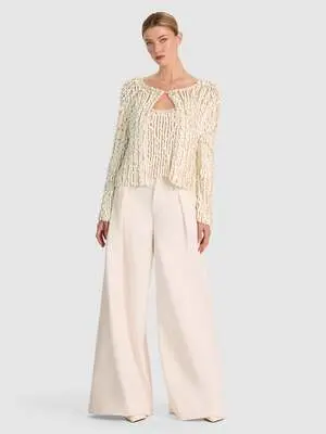 Alice + Olivia Anderson Allover Sequin Cardigan