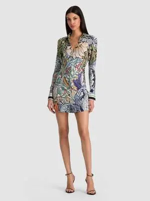 Alice + Olivia Freya Button Down Mini Dress - Masterpiece