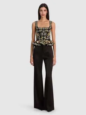 Alice + Olivia Lilianna Embellished Corset Top