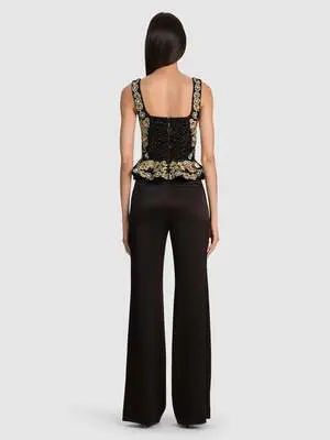 Alice + Olivia Lilianna Embellished Corset Top