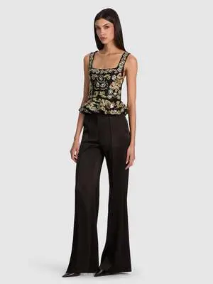 Alice + Olivia Lilianna Embellished Corset Top