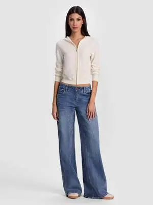 Alice + Olivia Dollie Cashmere Zip-up Hoodie