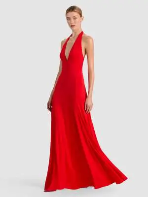Alice + Olivia Tinley Tie Back Maxi Dress