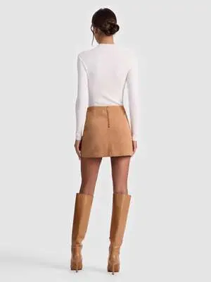Alice + Olivia Riley Suede Mini Skirt