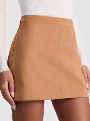 Alice + Olivia Riley Suede Mini Skirt