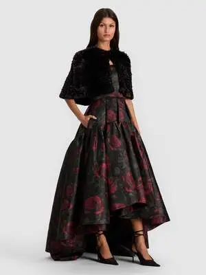 Alice + Olivia Deirdre Faux Fur Capelet