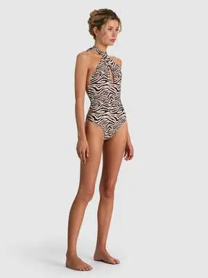 Alice + Olivia A+o X Pq Swim Delilah Cross Front One-piece