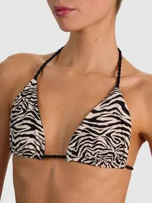 Alice + Olivia A+o X Pq Swim Sloane Reversible Rope Triangle Top