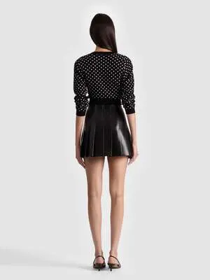 Alice + Olivia Carter Vegan Mini Skirt