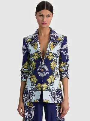 Alice + Olivia Hope Fitted Blazer - Antique Scroll