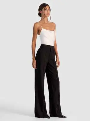 Alice + Olivia Dylan High Waisted Wide Leg Pant
