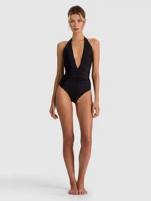 Alice + Olivia A+o X Pq Swim Isabel Halter One-piece