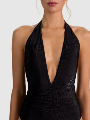Alice + Olivia A+o X Pq Swim Isabel Halter One-piece