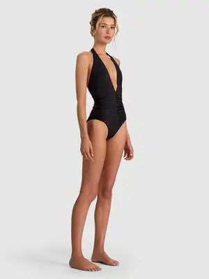 Alice + Olivia A+o X Pq Swim Isabel Halter One-piece