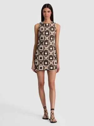 Alice + Olivia Clyde Crochet Mini Dress