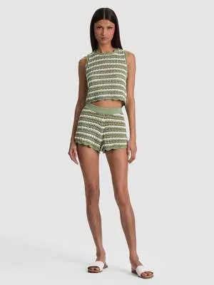 Alice + Olivia Bobbi Pointelle Short