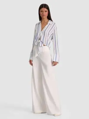 Alice + Olivia Hannon Tie Front Blouse