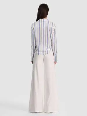 Alice + Olivia Hannon Tie Front Blouse