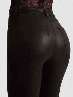 Alice + Olivia Brent Leather Bell Pant