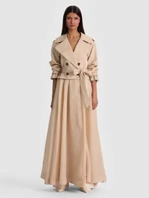 Alice + Olivia Nevada Sheer Combo Trench Coat
