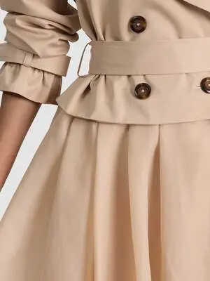 Alice + Olivia Nevada Sheer Combo Trench Coat