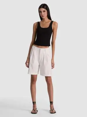 Alice + Olivia Conry Pleated Bermuda Short