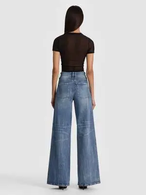 Alice + Olivia Courtney Ruched Front Tee