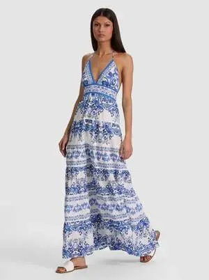 Alice + Olivia Karolina Tiered Maxi Dress