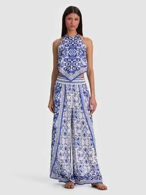 Alice + Olivia Frenchie Handkerchief Halter Top