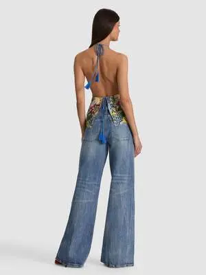 Alice + Olivia Karolina Halter Top