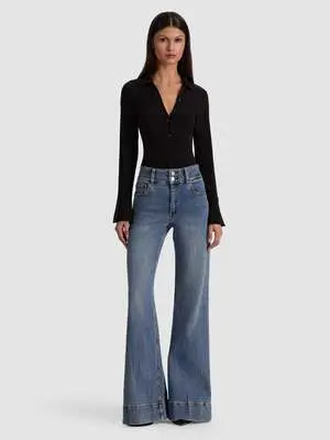 Alice + Olivia Freya Button Down Bodysuit