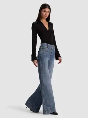 Alice + Olivia Freya Button Down Bodysuit