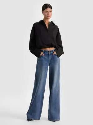 Alice + Olivia Tobie Cinched Button Down