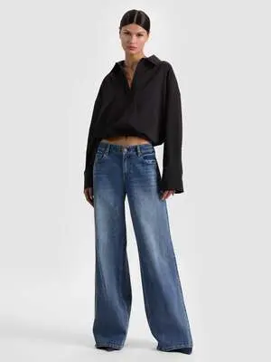 Alice + Olivia Tobie Cinched Button Down