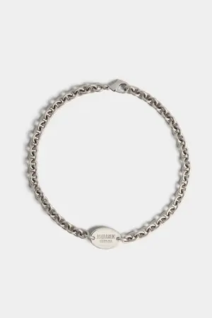 Dsquared2 Tag Chain Necklace - Silver