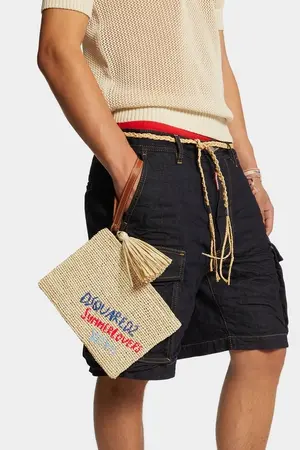 Dsquared2 Summer Lovers Raffia Pouch