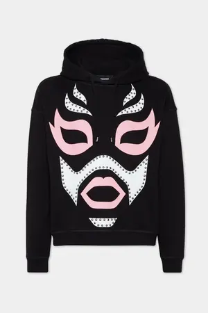 Dsquared2 Wash Relax Fit Mask Hoodie - Black
