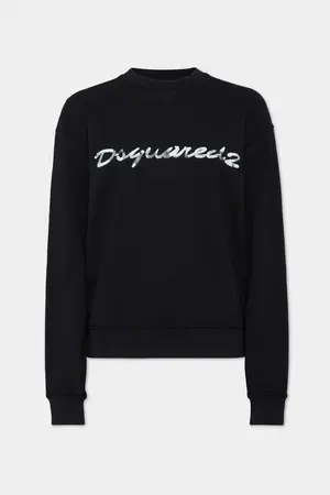 Dsquared2 Dyed Just Right Fit Doodle Sweatshirt - Black