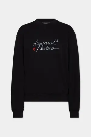 Dsquared2 Dyed Just Right Fit Babes Sweatshirt - Black