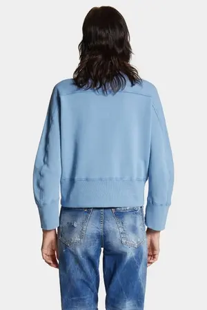 Dsquared2 White Fade Dean Fit Handwritten Logo Sweatshirt