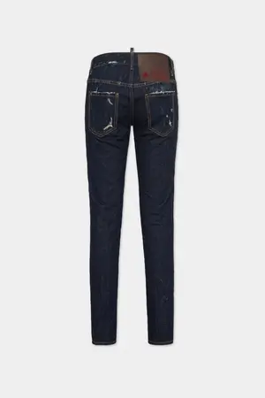 Dsquared2 Dark Crinkle Wash Medium Waist Jennifer Jeans