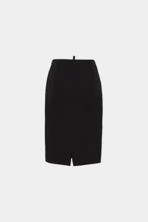 Dsquared2 Stretch Worsted Wool Pencil Skirt