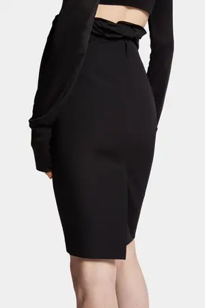 Dsquared2 Stretch Worsted Wool Pencil Skirt