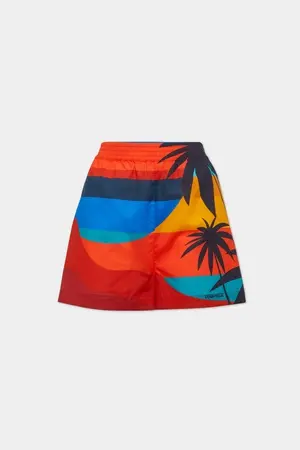 Dsquared2 Summer Lovers Sunset Baggy Shorts - Black