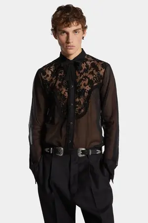 Dsquared2 Fashion Embroidered Western Shirt