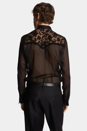 Dsquared2 Fashion Embroidered Western Shirt
