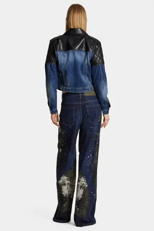 Dsquared2 Dark Urban Camo Wash Traveller Jeans