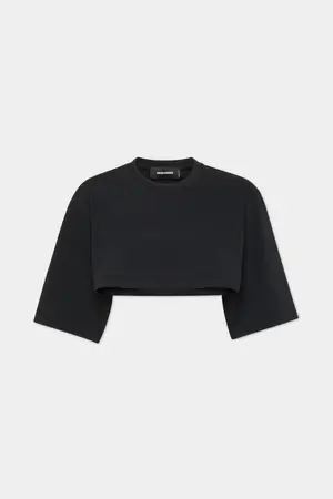Dsquared2 Cropped Loose Fit Icon New Generation T-shirt - Black